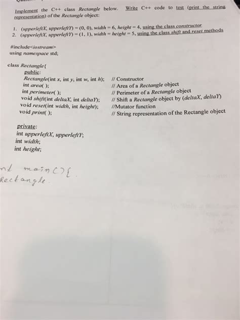 Inclement The C Class Rectangle Below Write C