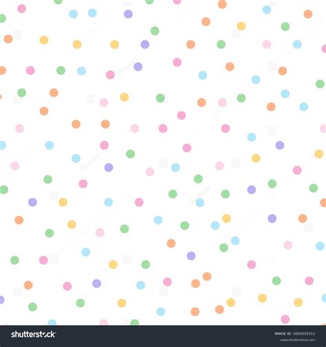 Polka Dots Colorful Pattern On White Stock Vector Royalty Free