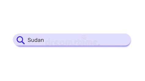 sudan animation of the word being typed into a blank search query bar
