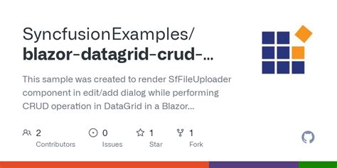 GitHub SyncfusionExamples Blazor Datagrid Crud Dialog Fileuploader This Sample Was Created To