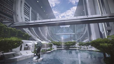 Download Stunning View Of The Mass Effect Citadel Wallpaper