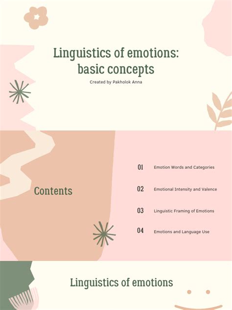 Linguistics Of Emotions Basic Concepts Pdf Emotions Linguistics
