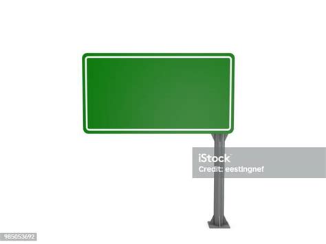 텅 빈 고속도로 간판입니다 흰색 배경에 고립 3d 렌더링 그림입니다 0명에 대한 스톡 사진 및 기타 이미지 0명 3차원