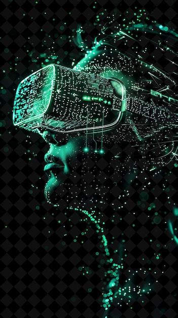 Virtual Reality Explosion With Digital Worlds Avatars And Fu Png Neon Effect On Dark Background