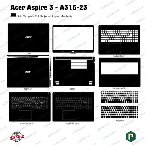 Acer Aspire A Cut File Template Vector