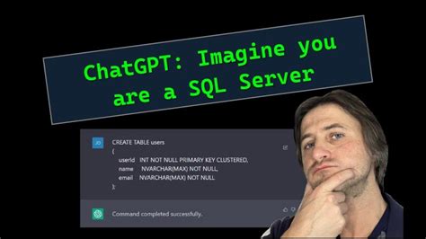 Deepak Mohapatra On Linkedin Chatgpt Imagine You Are A Microsoft Sql Server Database Server