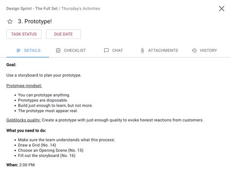 Kerika Template For Design Sprint