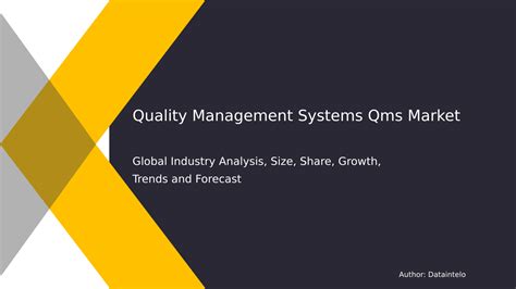 Quality Management Systems Qms Market Report Global Forecast From 2025 To 2033