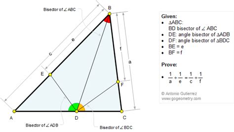 Math Geometry Problem Triangle Three Angle Bisectors Proportions Tiled Background