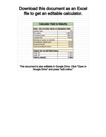 How To Calculate Yield To Maturity Steps With Pictures