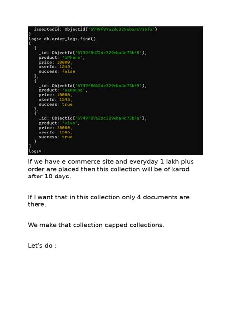 Mongo Dbcapped Collection Pdf