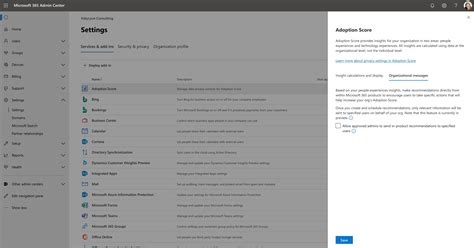Mensajes De La Organización En Puntuación De Adopción De Microsoft Microsoft 365 Admin