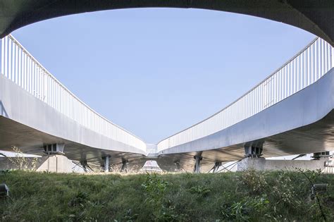 Baoying High Speed Railway Station Pedestrian Bridge Lotus Leaf Bridge By Zhang Bing And Atelier