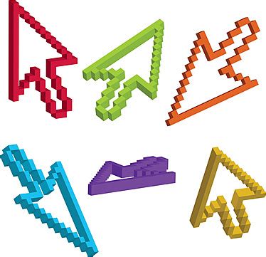 Colorful Arrow Cursor With Shadow Vector User Button Palm Vector User Button Palm PNG And