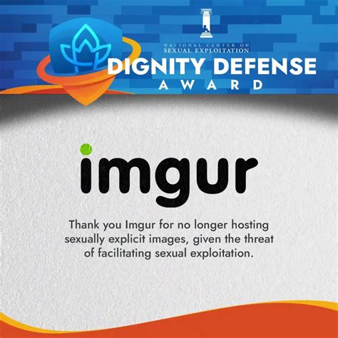 Dignity Defense Award Imgur Bans And Removes All Pornography