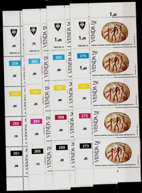 Venda Venda 1982 15 June History Of Writing 1st Issue Set Controls Mnh Cv R 50 00 View