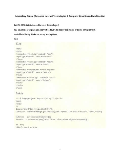 mcsl 054 2019 20 word pdf java servlet areas of computer science