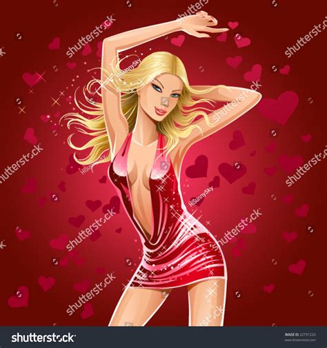 Vector Dance Love Sexy Girl Beautiful Stock Vector Royalty Free