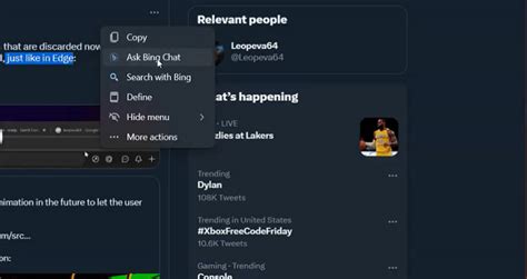 How To Use Bing Chat Integration In Edge Right Click Mini Menu
