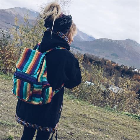 Large Rainbow Backpack Bright Stripe Multicolour Rucksack Hippy Boho Festival Etsy