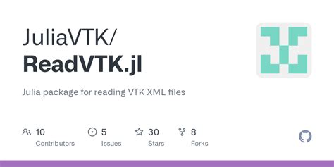 github juliavtk readvtk jl julia package for reading vtk xml files