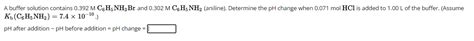 Solved A Buffer Solution Contains MC H NH Br And Chegg Com