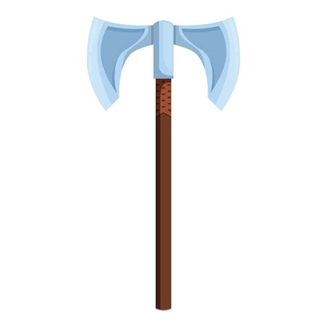 Double Headed Axe Standing Upright With Wooden Handle 48794822 Vector