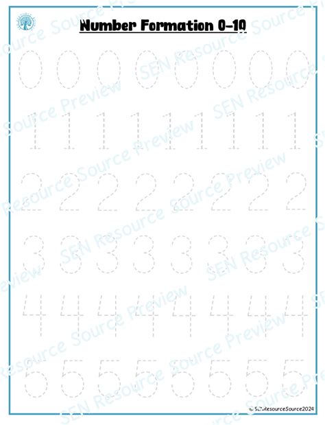 Number Formation Activity Booklet Teaching Resources