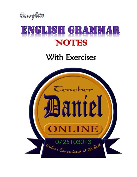 English Grammar Notes Bsc Mathematics And Computer Science Jkuat