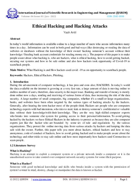 pdf ethical hacking and hacking attacks