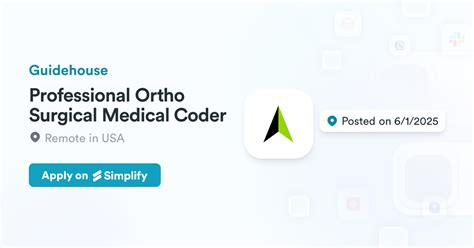 Professional Ortho Surgical Medical Coder Guidehouse Simplify Jobs