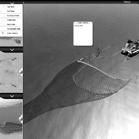 the graphical user interface visualizing the trawl system in three download scientific diagram