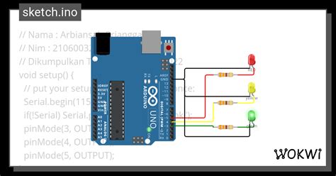 Lampu Lalu Lintas Wokwi Esp32 Stm32 Arduino Simulator