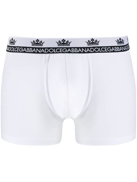 Dolce And Gabbana Logo Crown Print Trunks Editorialist