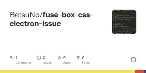 Github Betsunofuse Box Css Electron Issue