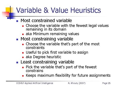 Constraint Satisfaction Problems Ece 457 Applied Artificial Intelligence