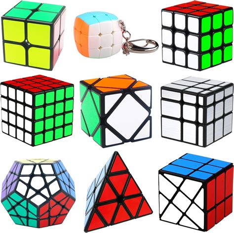 Coolzon Magic Cube Set Puzzle Cube Set 2×2 3×3 4×4 Pyraminx Megaminx