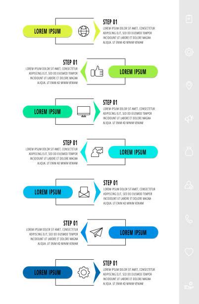 Linear Progression Infographic Illustrations Royalty Free Vector Graphics And Clip Art Istock