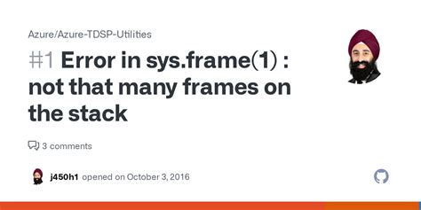 Error In Sysframe1 Not That Many Frames On The Stack · Issue 1