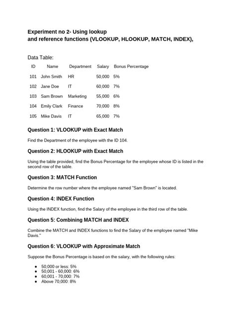 Experiment Excel Pdf