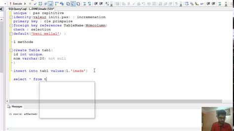 5 cours sgbd1 sql server contraint constraint darija youtube