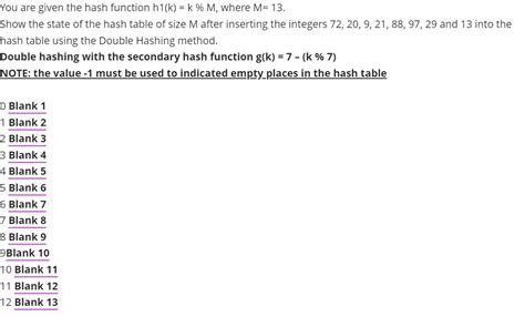 Solved You Are Given The Hash Function H K K M Where Chegg
