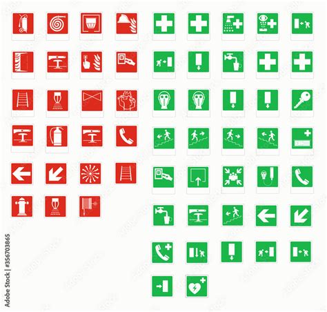 ISO SIGN WARNING SET SYMBOL SAFETY Stock Vector Adobe Stock
