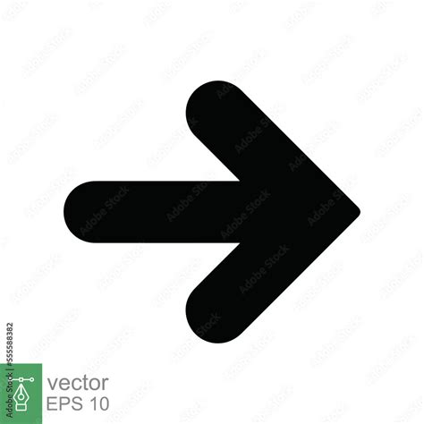 Arrow Icon Simple Flat Style Round Right Arrow Navigation Button Fold Direction Symbol For