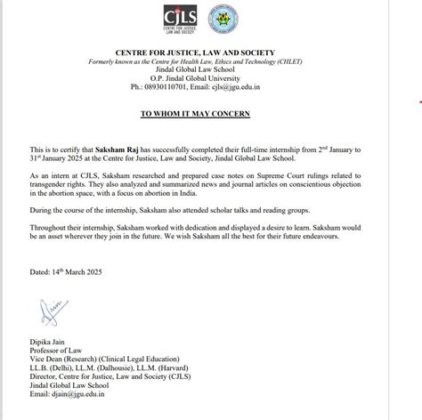 I Am Happy To Share That I Have Completed My Internship For Center For… Saksham Raj