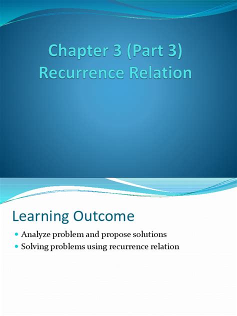 Chp4 P2 Pdf Recurrence Relation Sequence