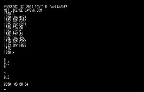 tech with dave mini assembler with disassembler display edit and run