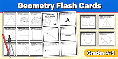 Geometry Flash Cards For 4th 5th Grade