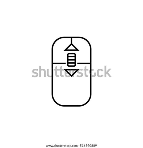 scroll down computer mouse icon vector stock vector royalty free