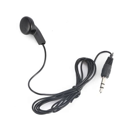 Pcs Earphone Universal Simple Design Mm Single Side Earphone Black Mono Wire Headset For
